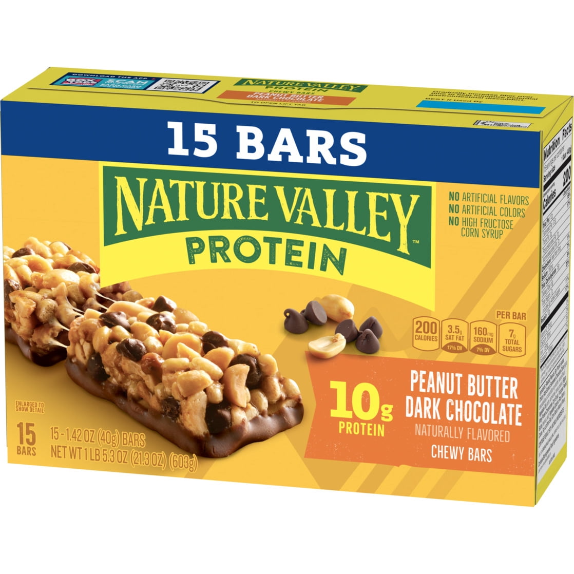 Nature Valley Peanut Butter Dark Chocolate Protein Bars 21.3 oz – Chewy ...