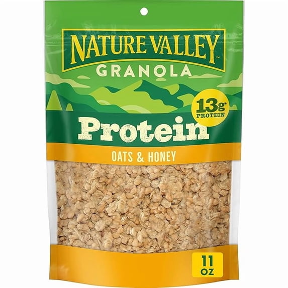 Nature Valley Protein Granola, Oats and Honey, Resealable Bag, 11 OZ ...