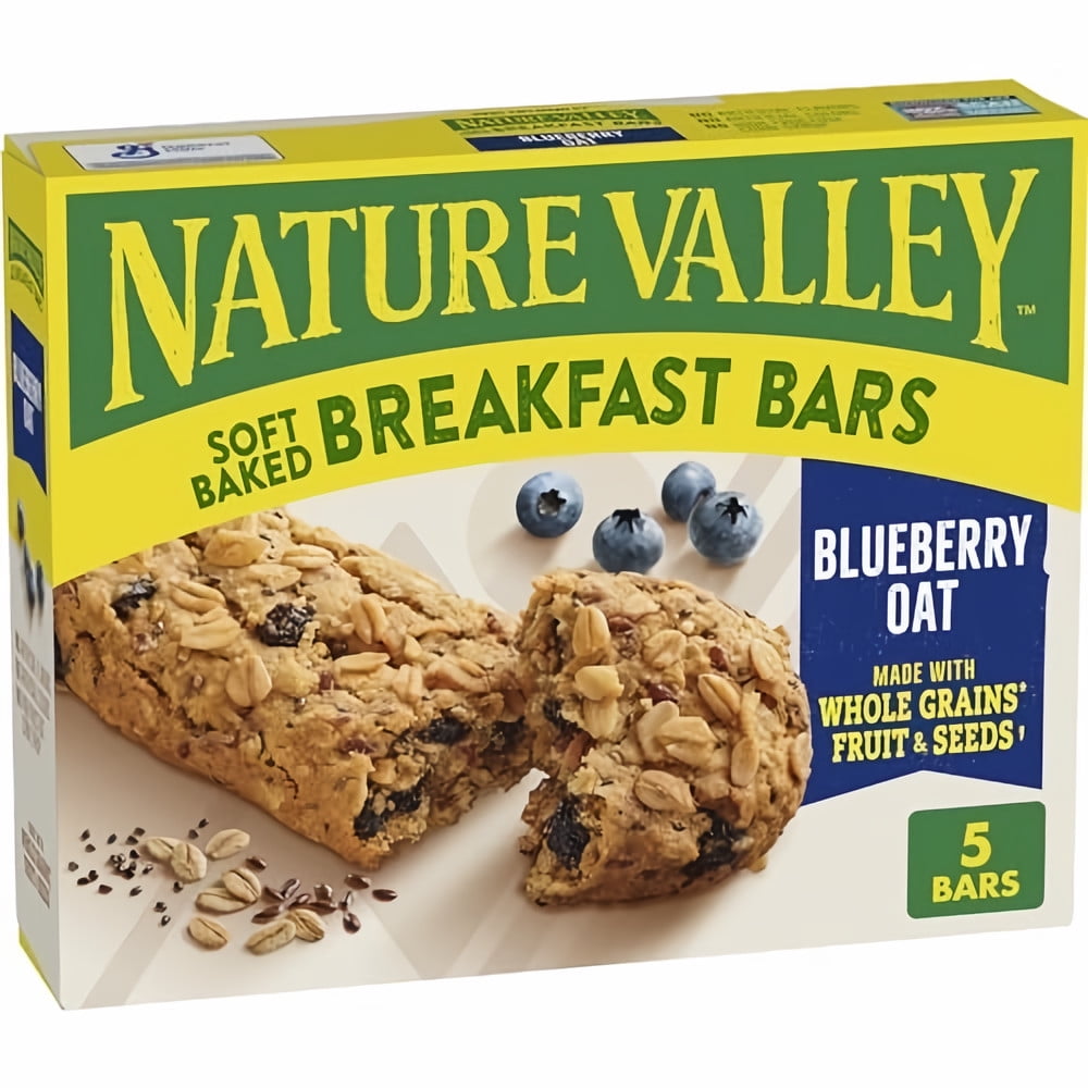 Nature Valley Soft Baked Blueberry Oat Breakfast Bars 5 Count (Pack of 2) - Walmart.com