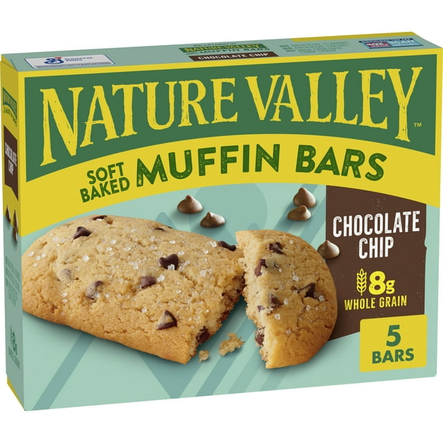 Nature Valley Soft-Baked Muffin Bars, Chocolate Chip, Snack Bars, 5 Bars, 6.2 OZ - Walmart.com