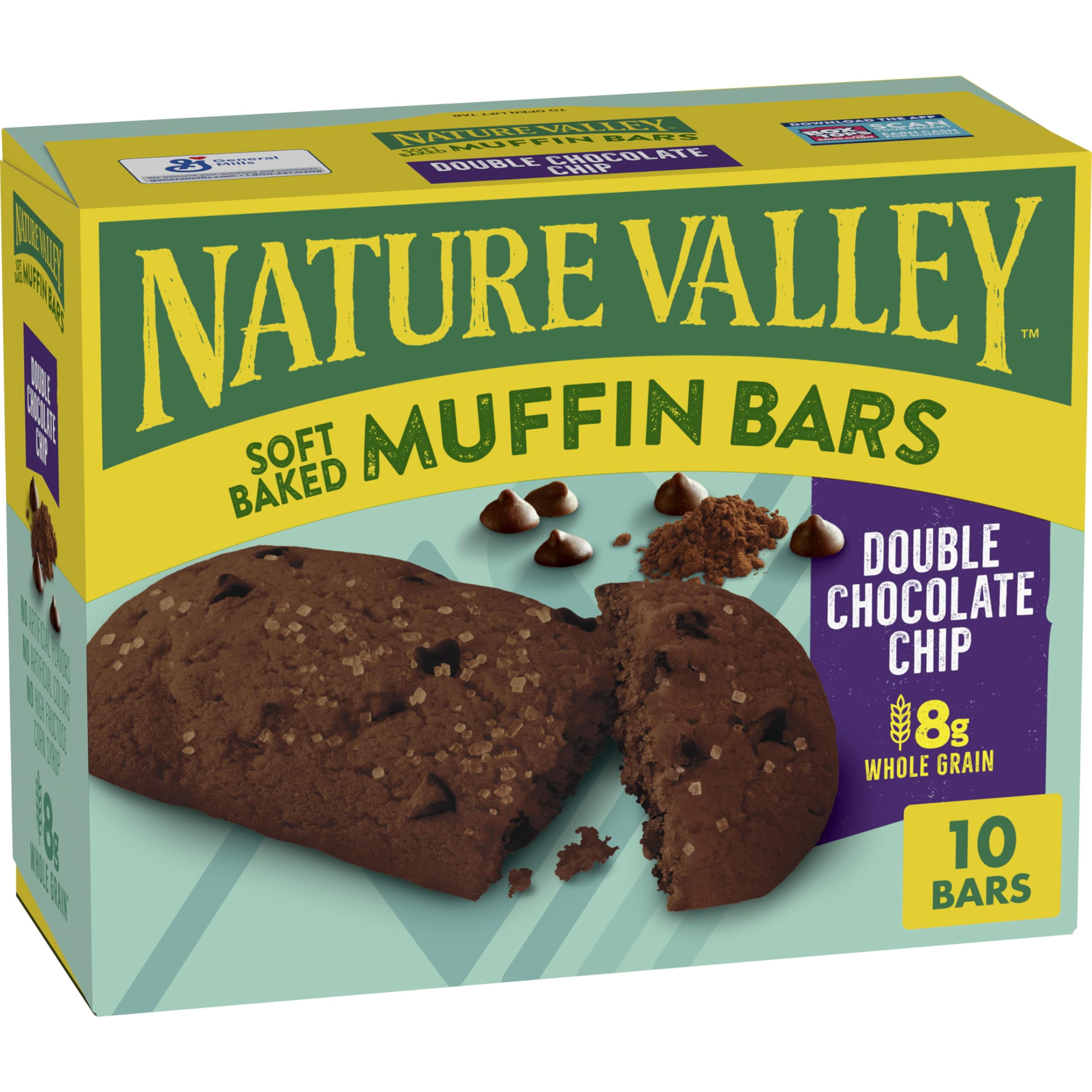 Nature Valley Soft Baked Muffin Bars, Double Chocolate Chip, Made With ...