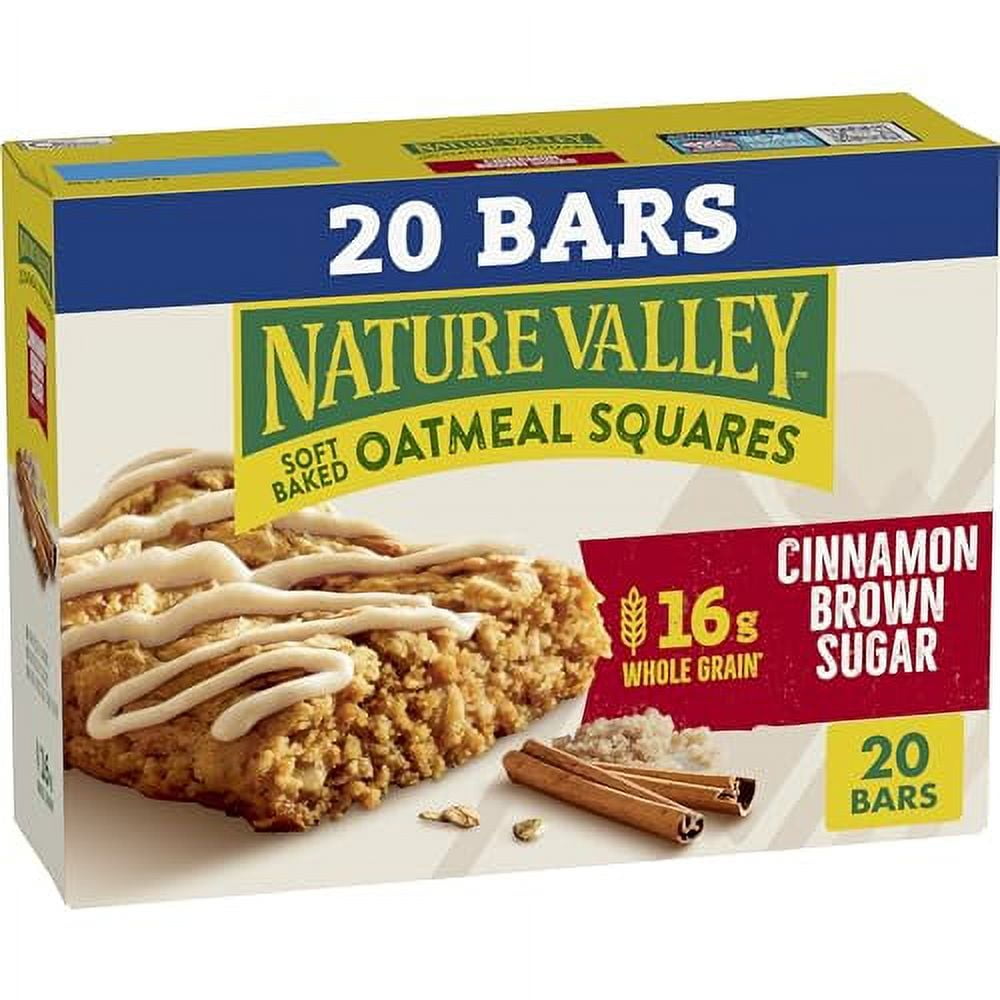 Nature Valley Soft-Baked Oatmeal Squares, Cinnamon Brown Sugar, 20 ...