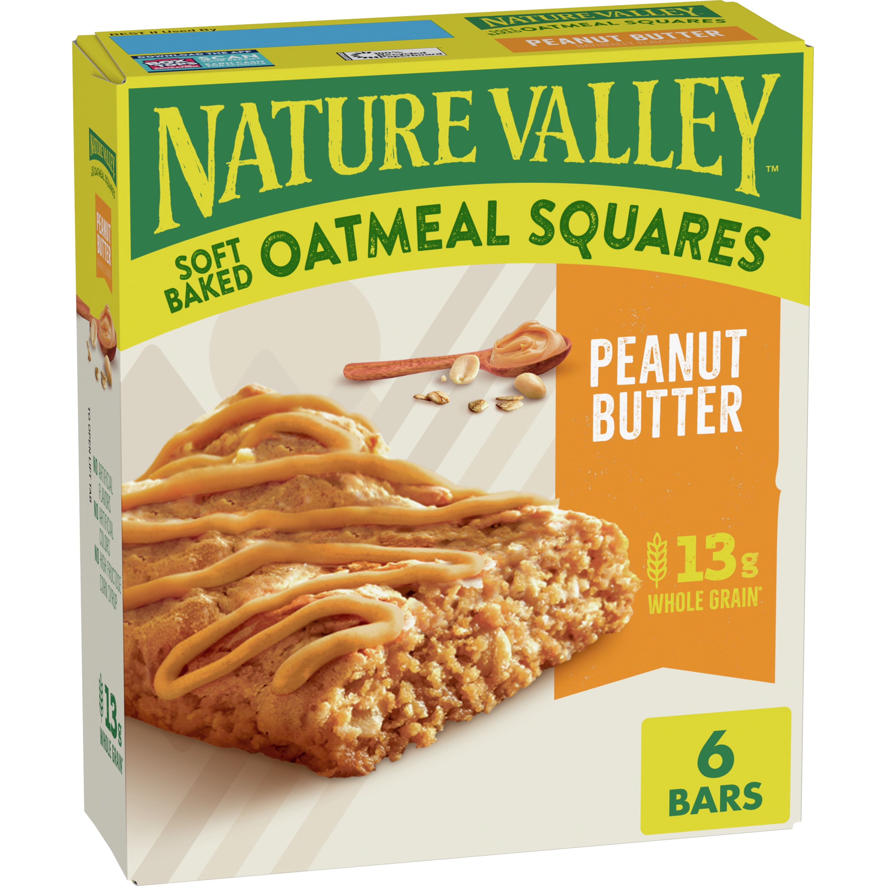 Nature Valley Chewy Oat Bars, Soft-Baked Peanut Butter Oatmeal Squares ...