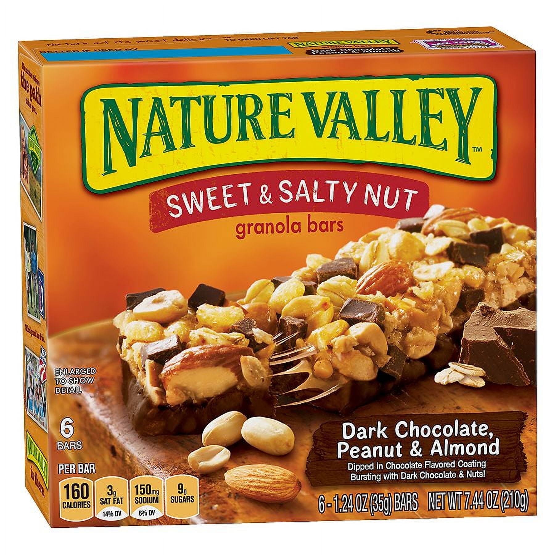 Nature Valley Sweet N Salty Bars Peanut & Almond 1.2 oz 6ea. Pack of 2 ...
