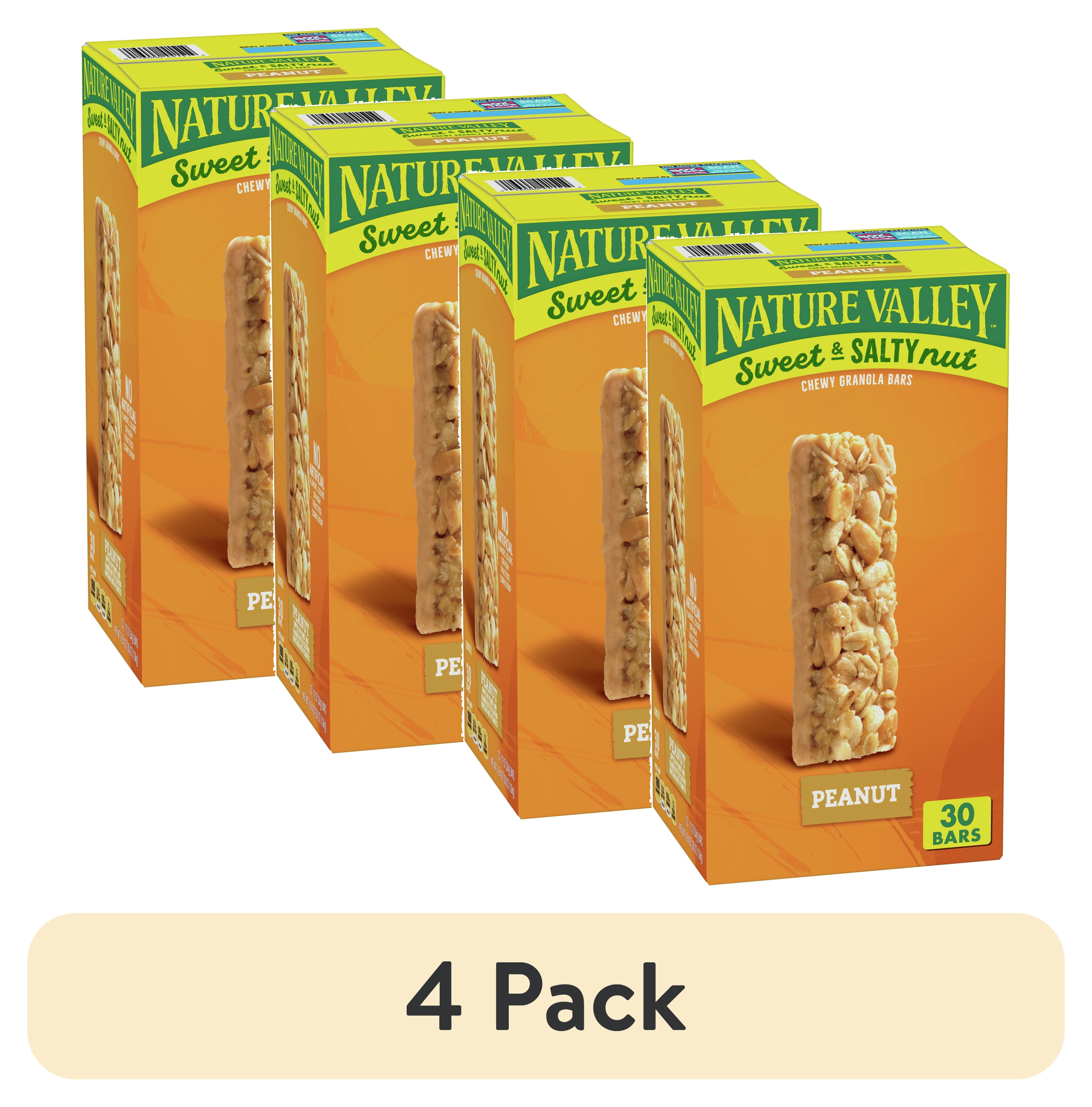 (4 pack) Nature Valley Sweet and Salty Granola Bars, Peanut, 30 Bars ...