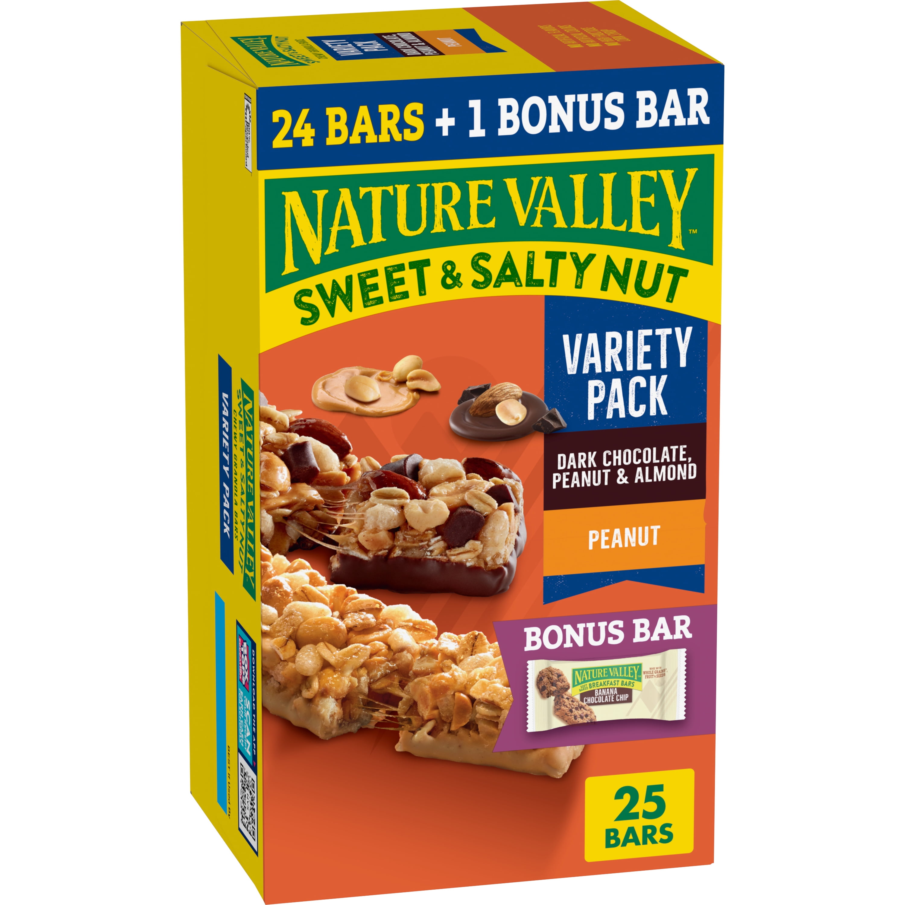 Nature Valley Sweet and Salty Nut Granola Bars, 24 Bars, Bonus ...