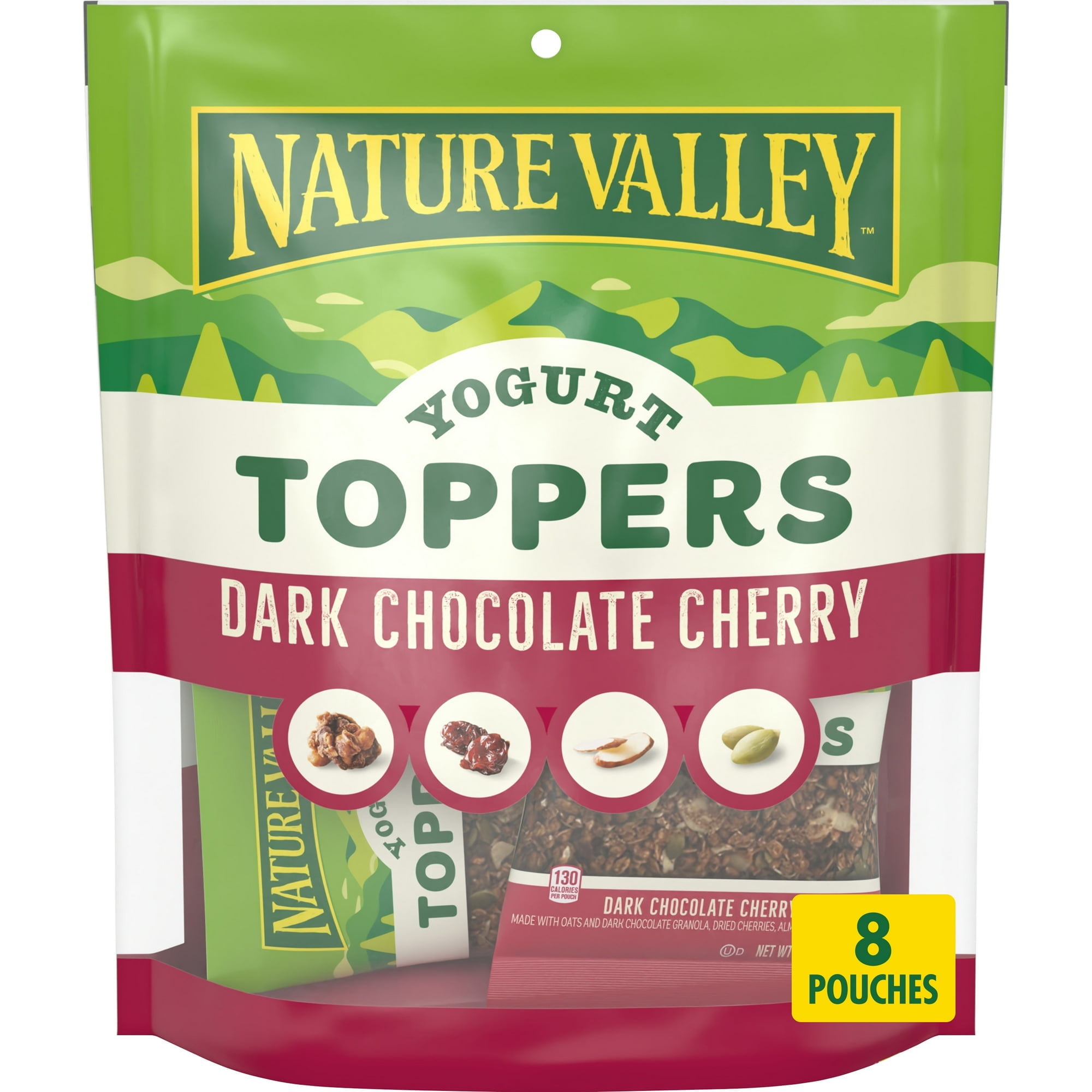 Nature Valley Yogurt Toppers, Dark Chocolate Cherry, 8 Pouches, 8.4 oz ...