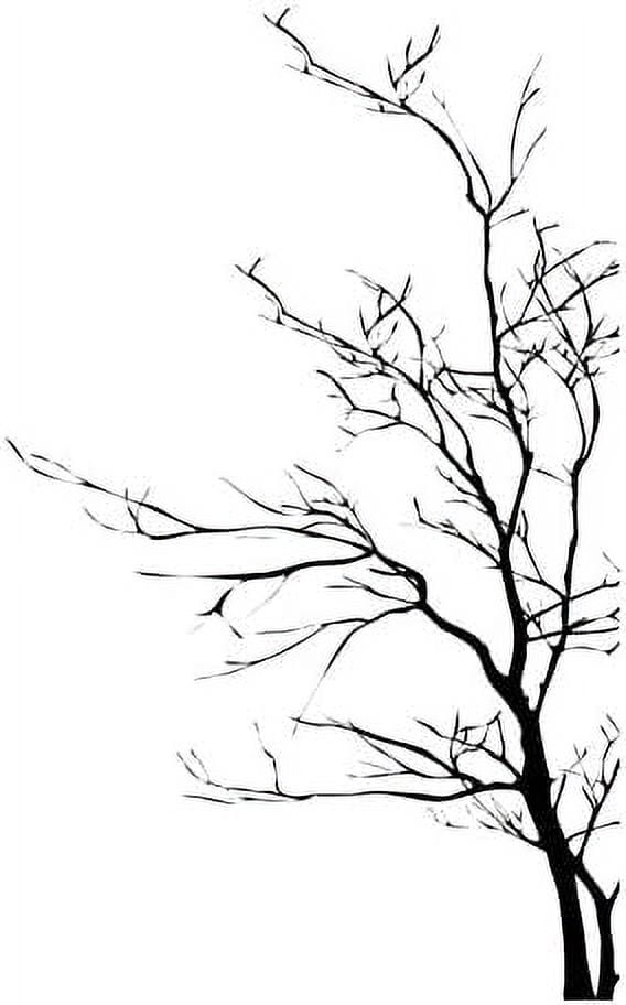 © Nature Vinyl Wall Art Bare Tree Branch Wall Decal Sticker - Black, 72 ...