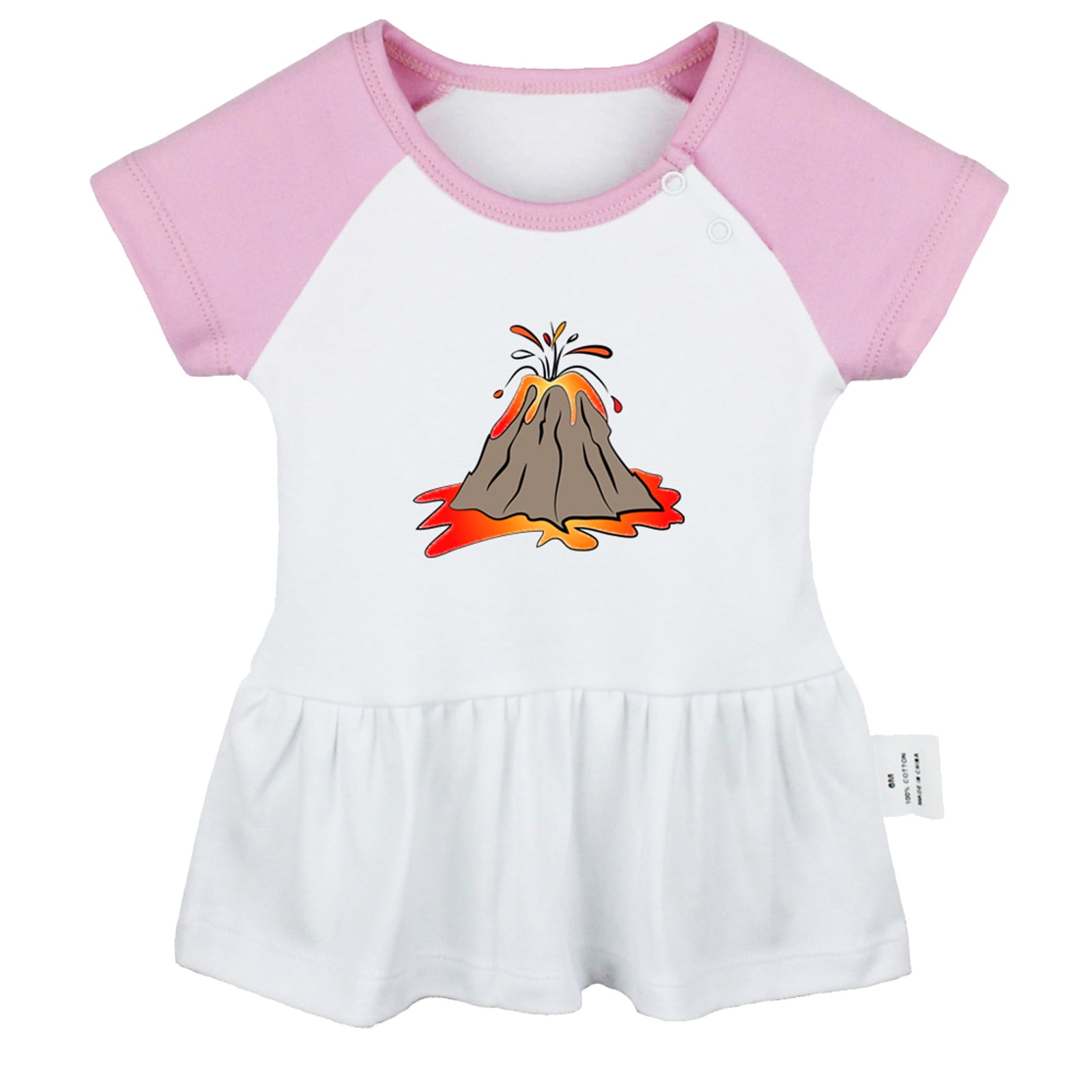 Nature Volcano Pattern Dresses For Baby, Newborn Babies Skirts, Infant ...