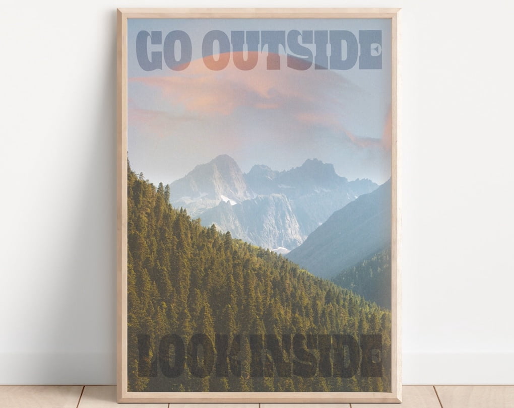 Nature Wall Art Mountain Print Granola Girl Decor Trendy Digital Art ...