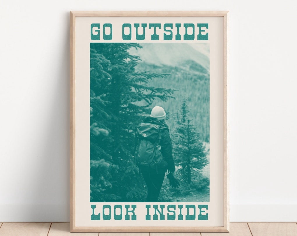 Nature Wall Art Mountain Print Granola Girl Decor Trendy Digital Art ...