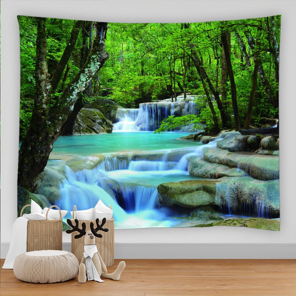 Nature Wall Tapestry Mandala Tree Forest Landscape Boho Room Decor ...