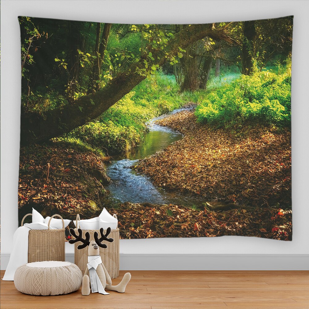 Nature Wall Tapestry Mandala Tree Forest Landscape Boho Room Decor ...