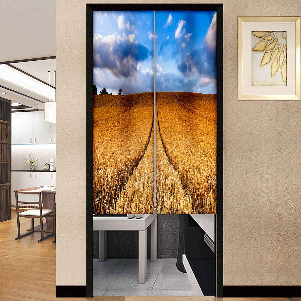 Nature Wheat Field Door Curtain Boys Girl Bedroom Kitchen Living Room ...