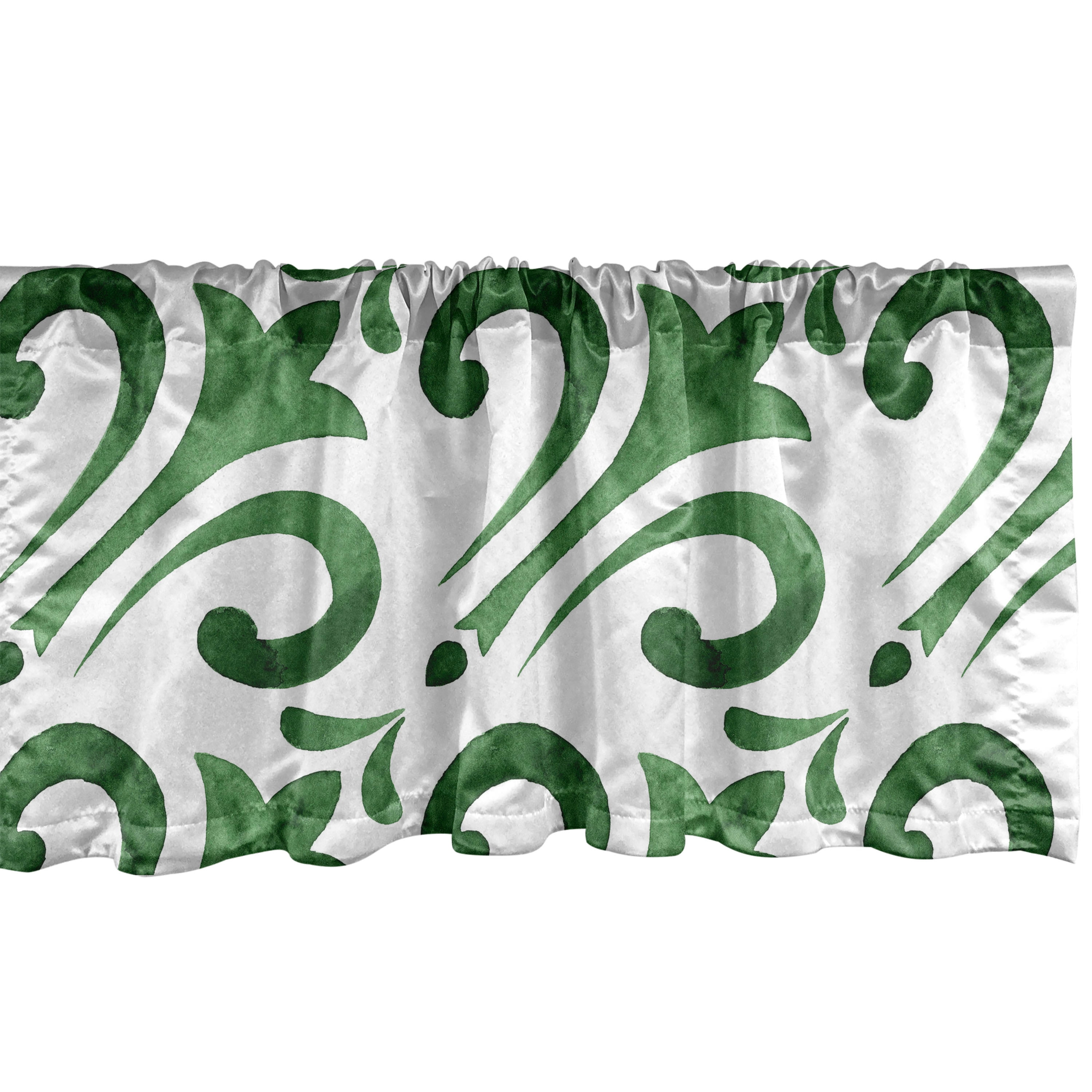 Nature Window Valance, Botanical Inspired Abstract Shape Pattern Meadow ...