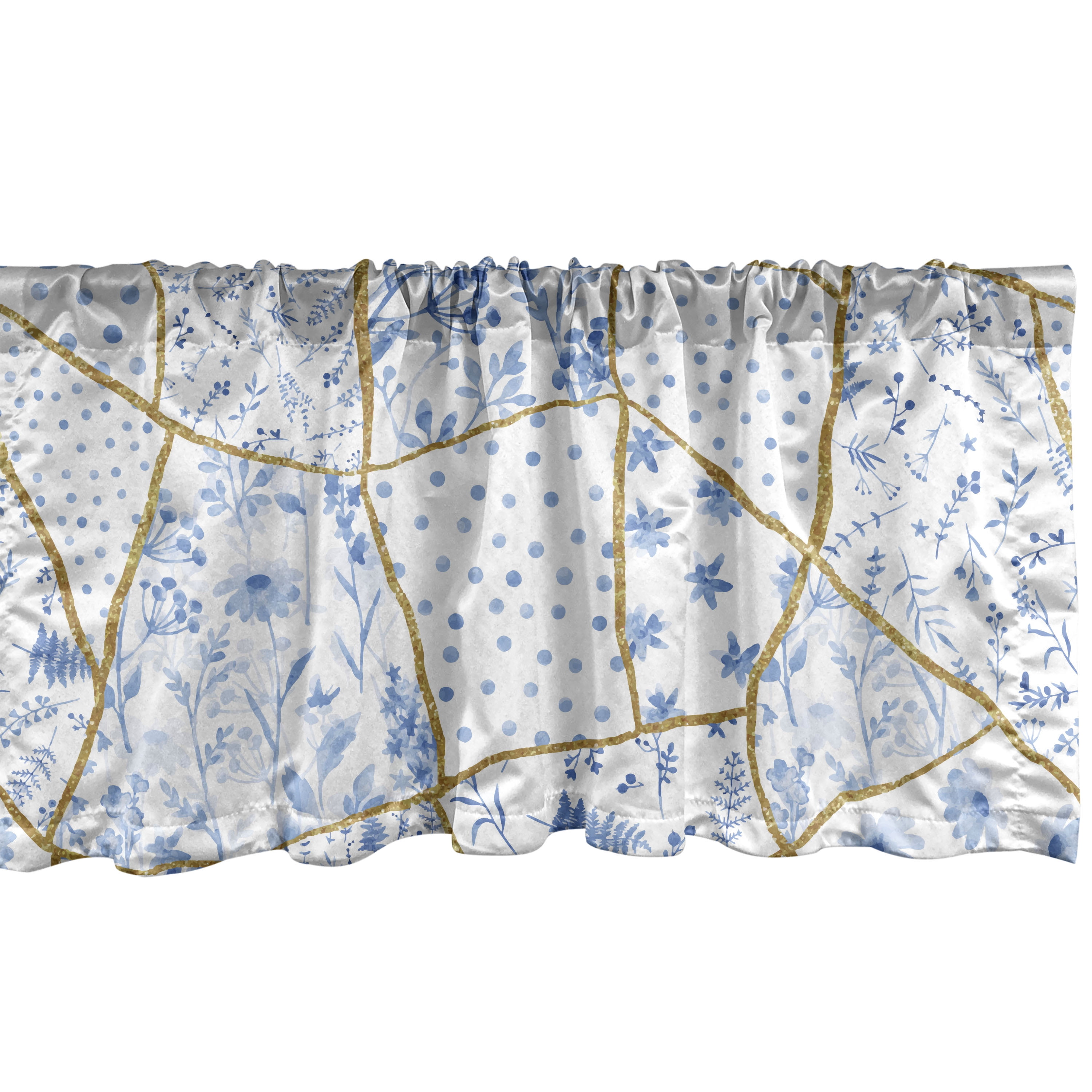 Nature Window Valance Floral Concept Continuous Patchwork Style