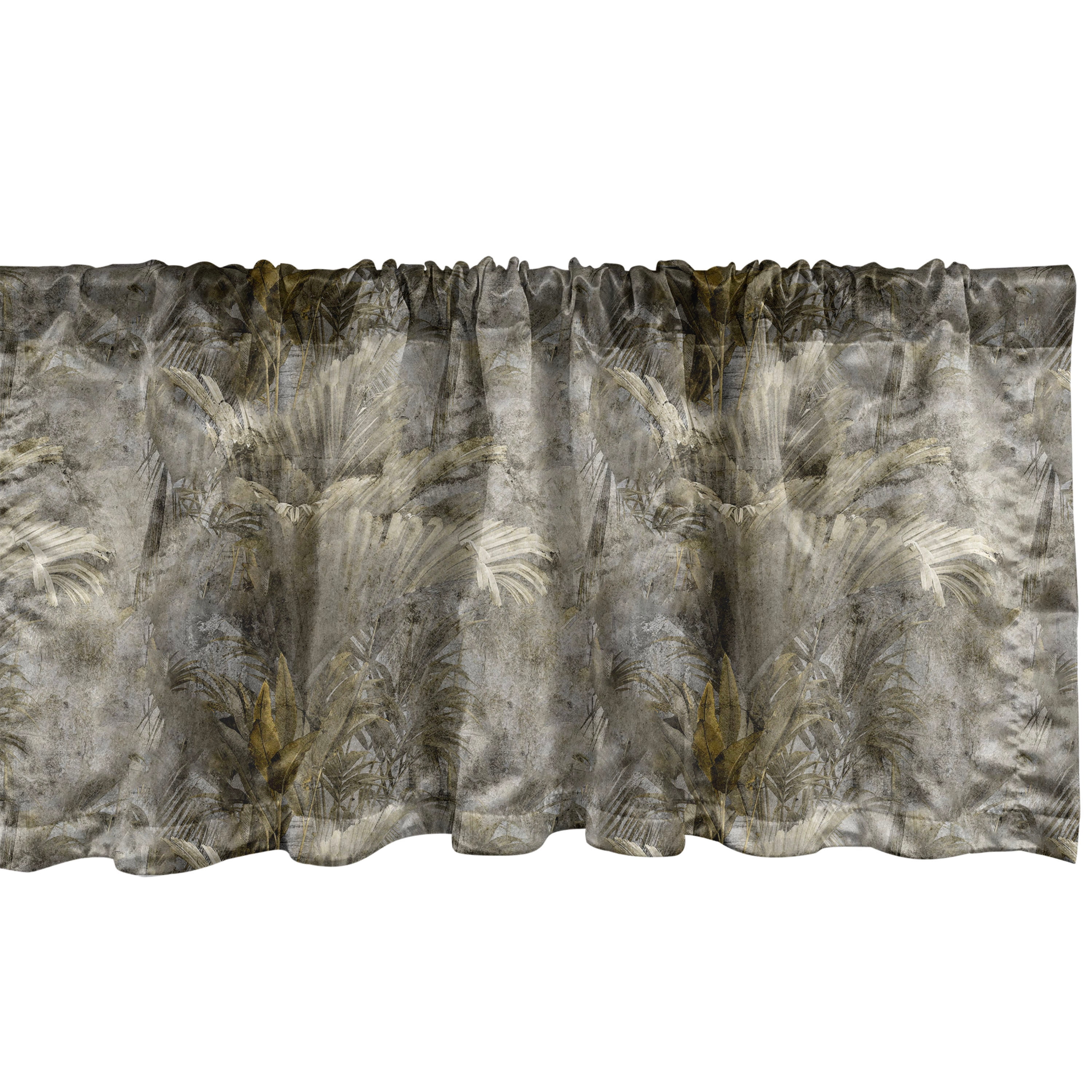Nature Window Valance, Garden Vibe Rustic Atmosphere Digital Drawn ...