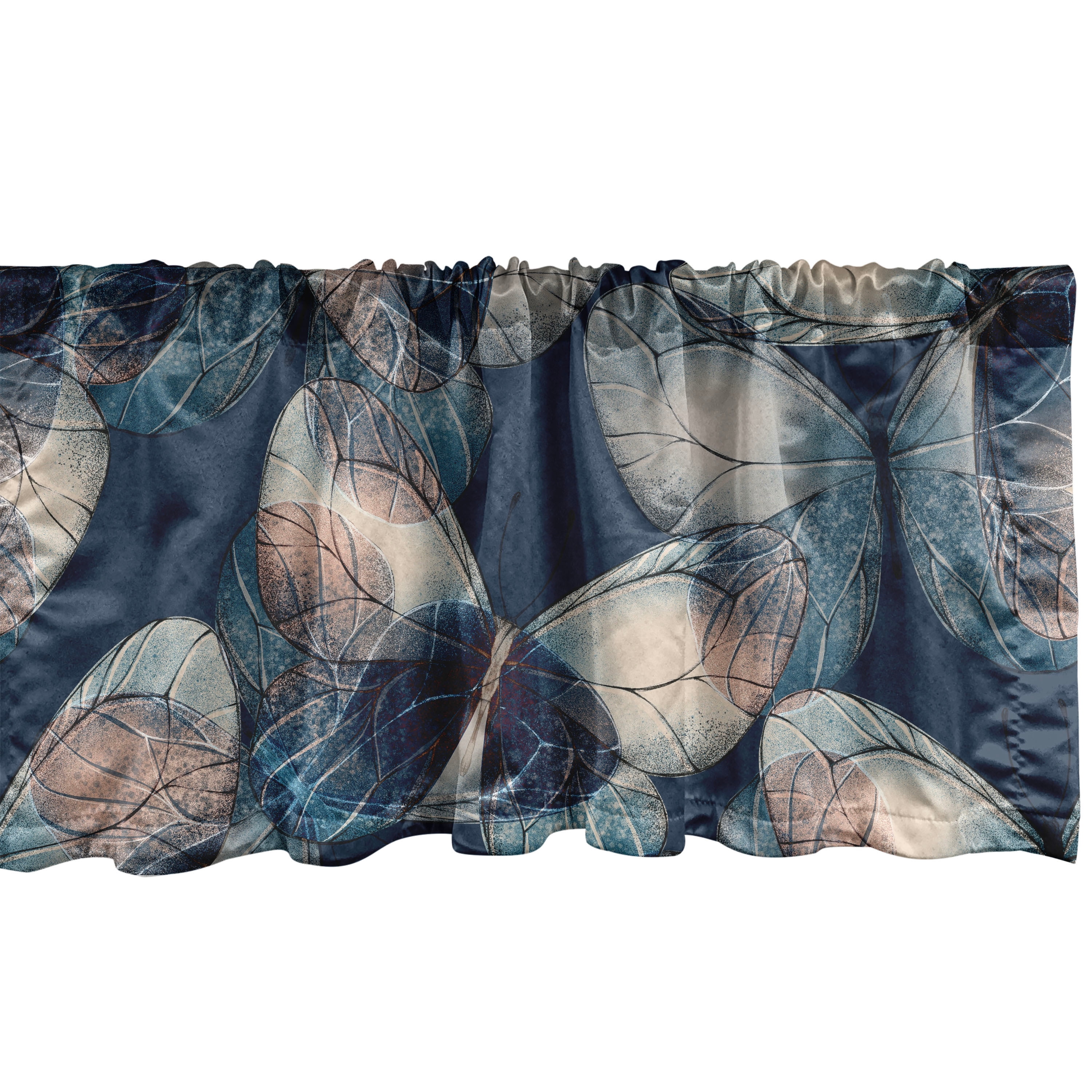 Nature Window Valance, Wild Life Inspired Jungle Boho Butterfly Pattern ...