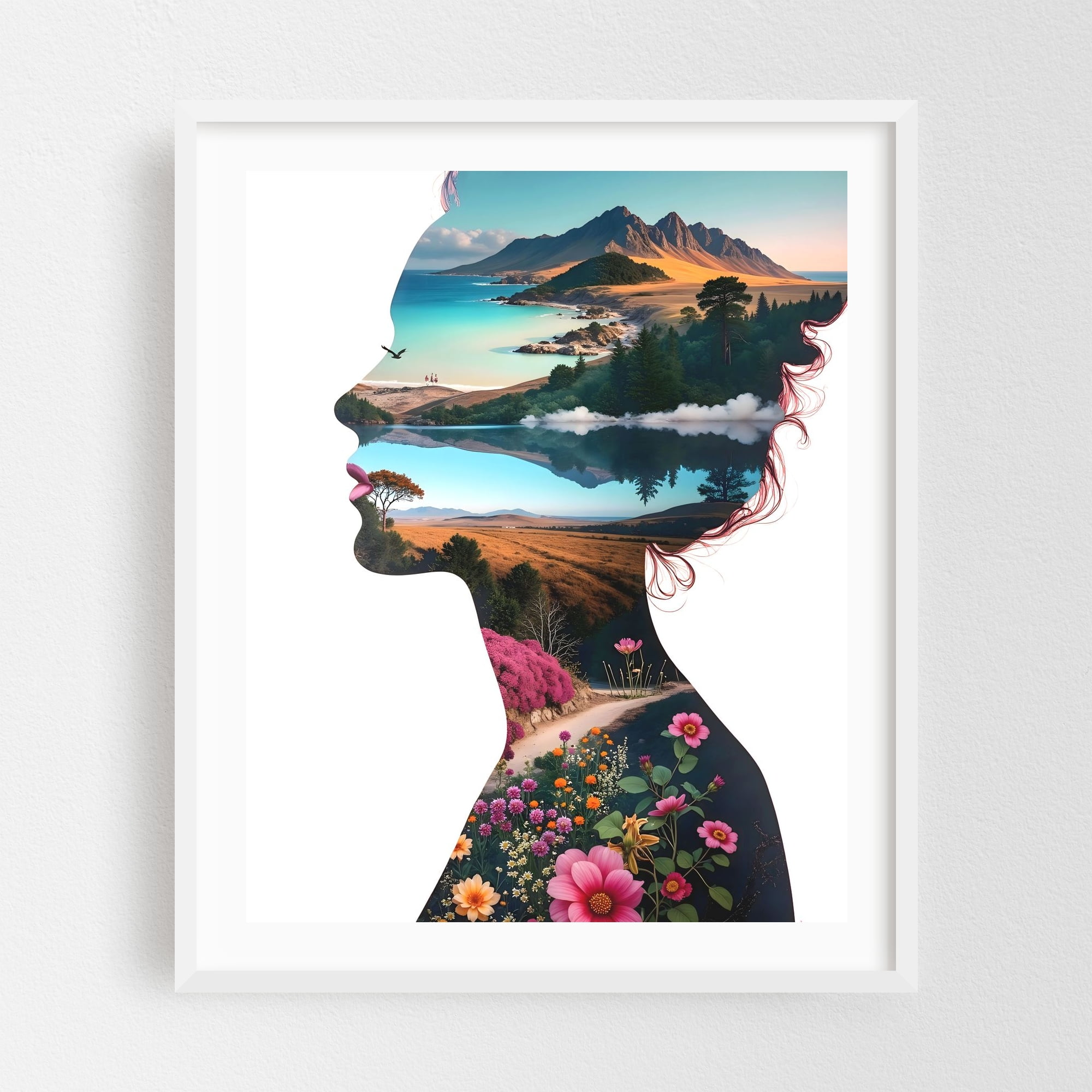 Nature Within - Digital Art Silhouette Nature Landscape Floral ...