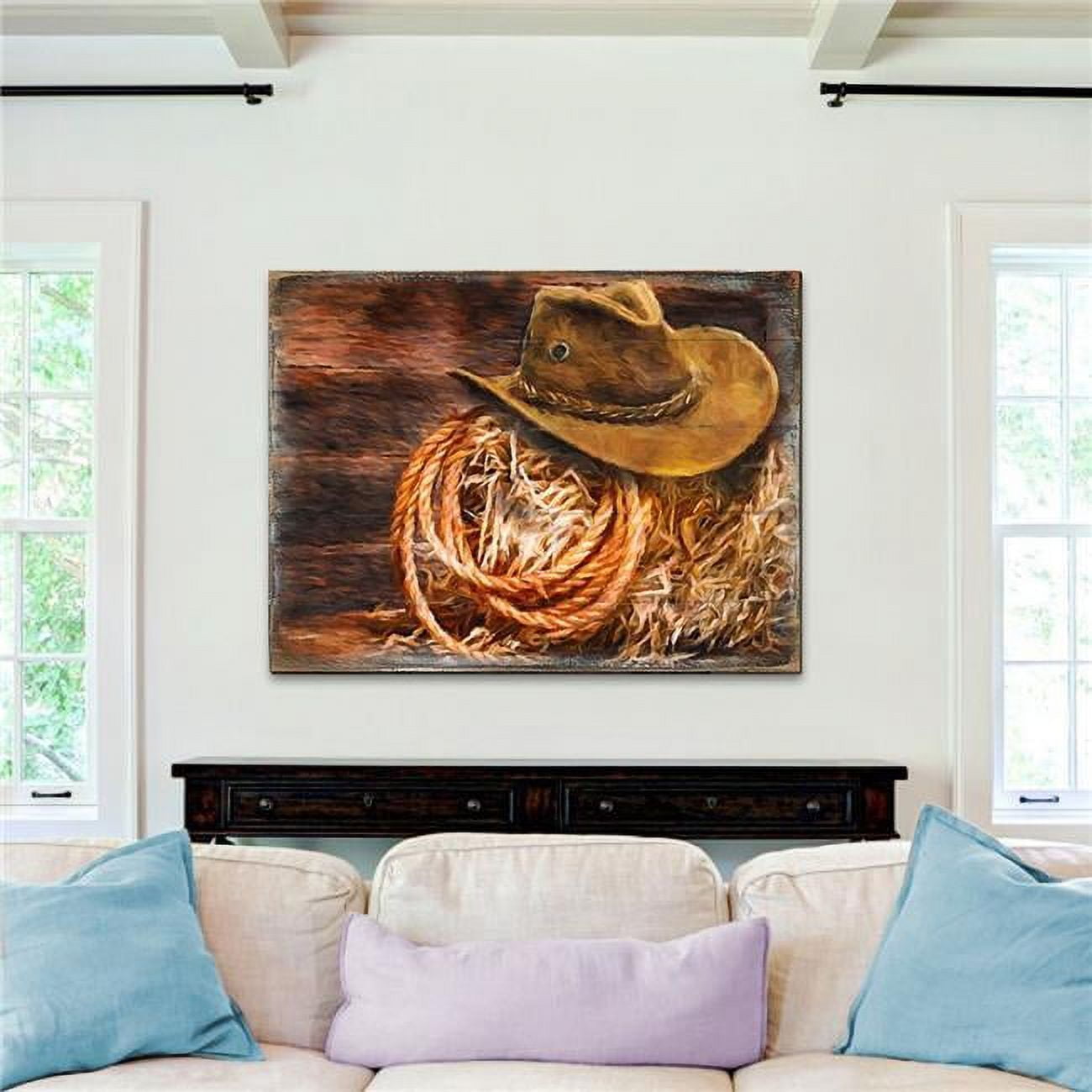 Nature Wonders 95233B-36 36 x 24 in. Lothen Cowboy Hat Wooden Wall Art ...