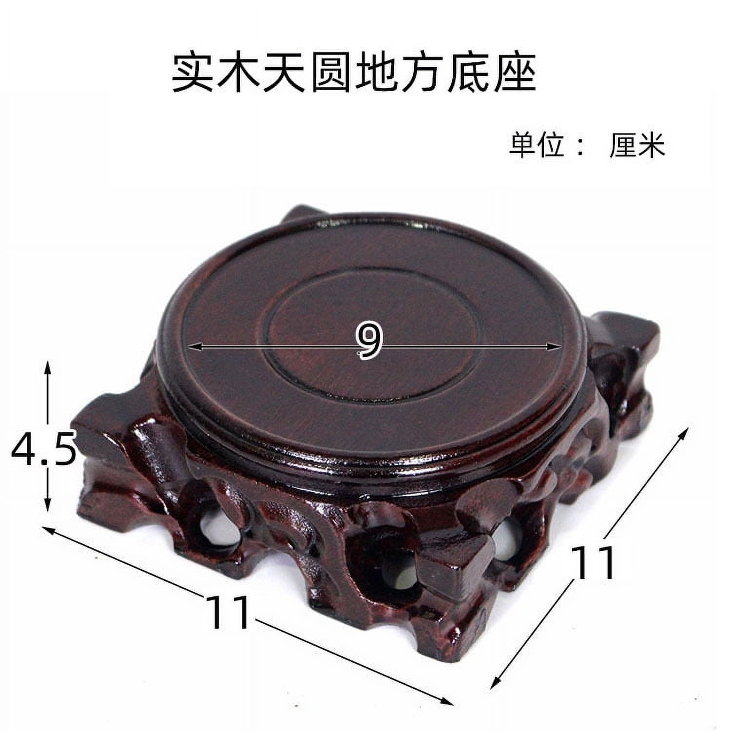 Nature Wood Display Base Carved Wooden Pedestal Buddha Statue Base for ...