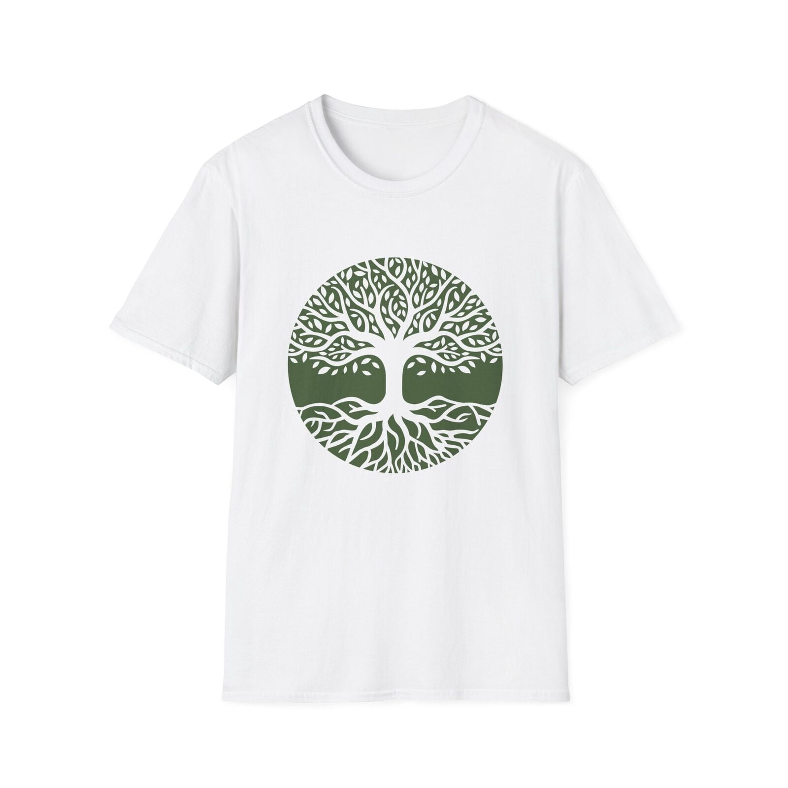 Nature and Tree T-Shirt With Flowing Roots and Branches Graphic Design ...