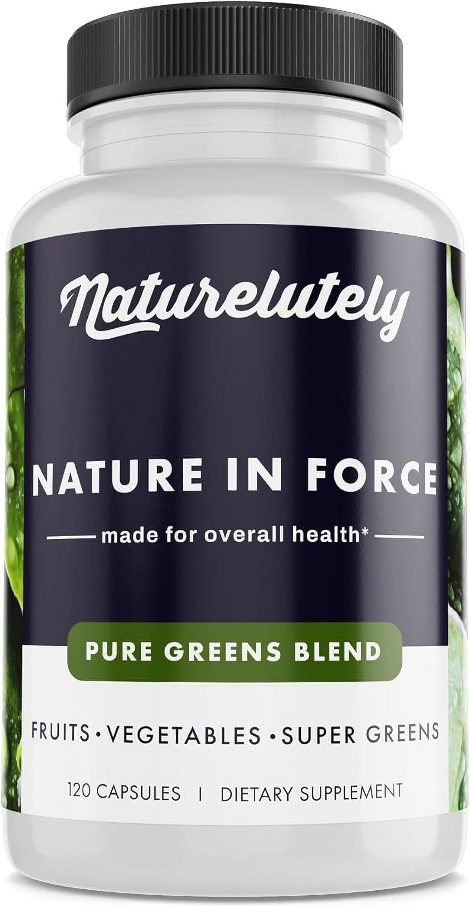 Nature in Force Super Greens Capsules Health Supplement - Walmart ...