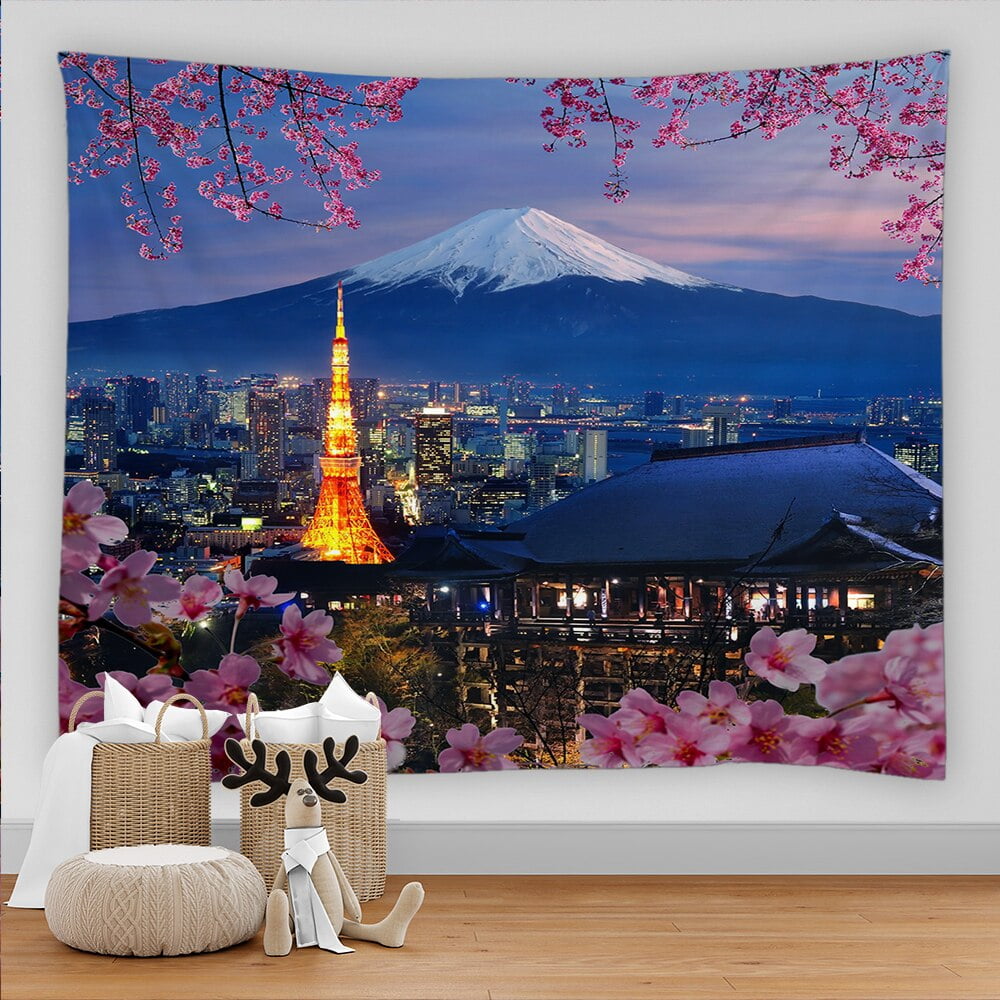 Nature landscape Tapestry Beautiful Mount Fuji Tapestry Wall Hanging ...
