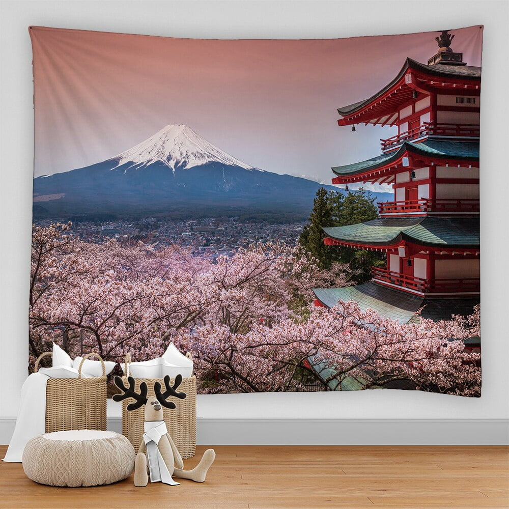 Nature landscape Tapestry Beautiful Mount Fuji Tapestry Wall Hanging ...