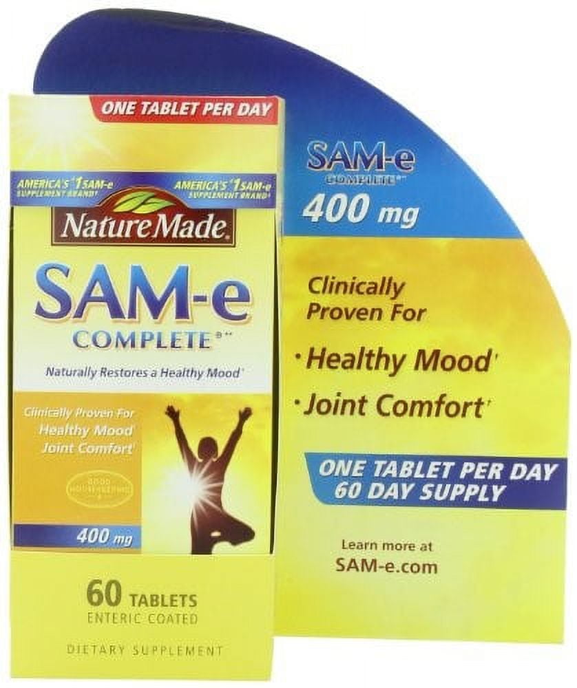 Nature Made SAM-e Complete Tablets, 400 mg, Mood & Joint Health, Detox ...