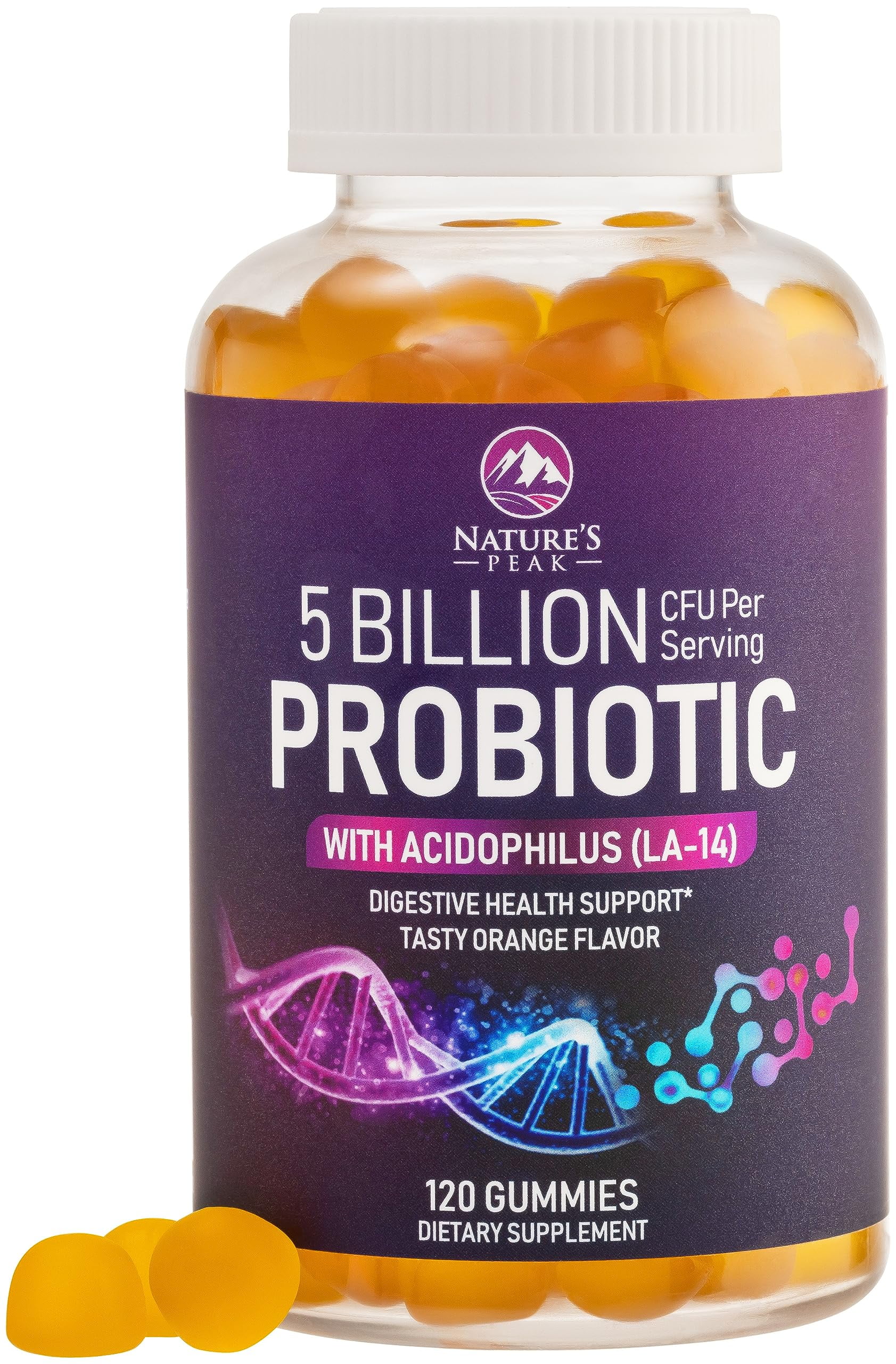 Probiotic Gummies for Women, Men & Teens - 5 Billion CFUs, 6 Probiotic ...