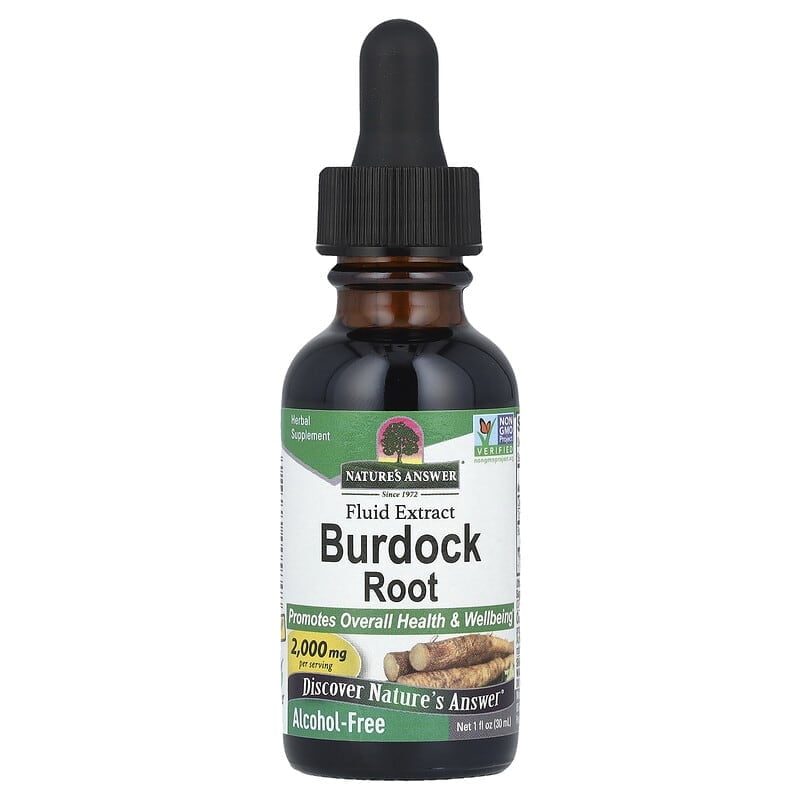 Nature's Answer, Burdock Root, Fluid Extract, Alcohol-Free, 2,000 mg, 1 ...