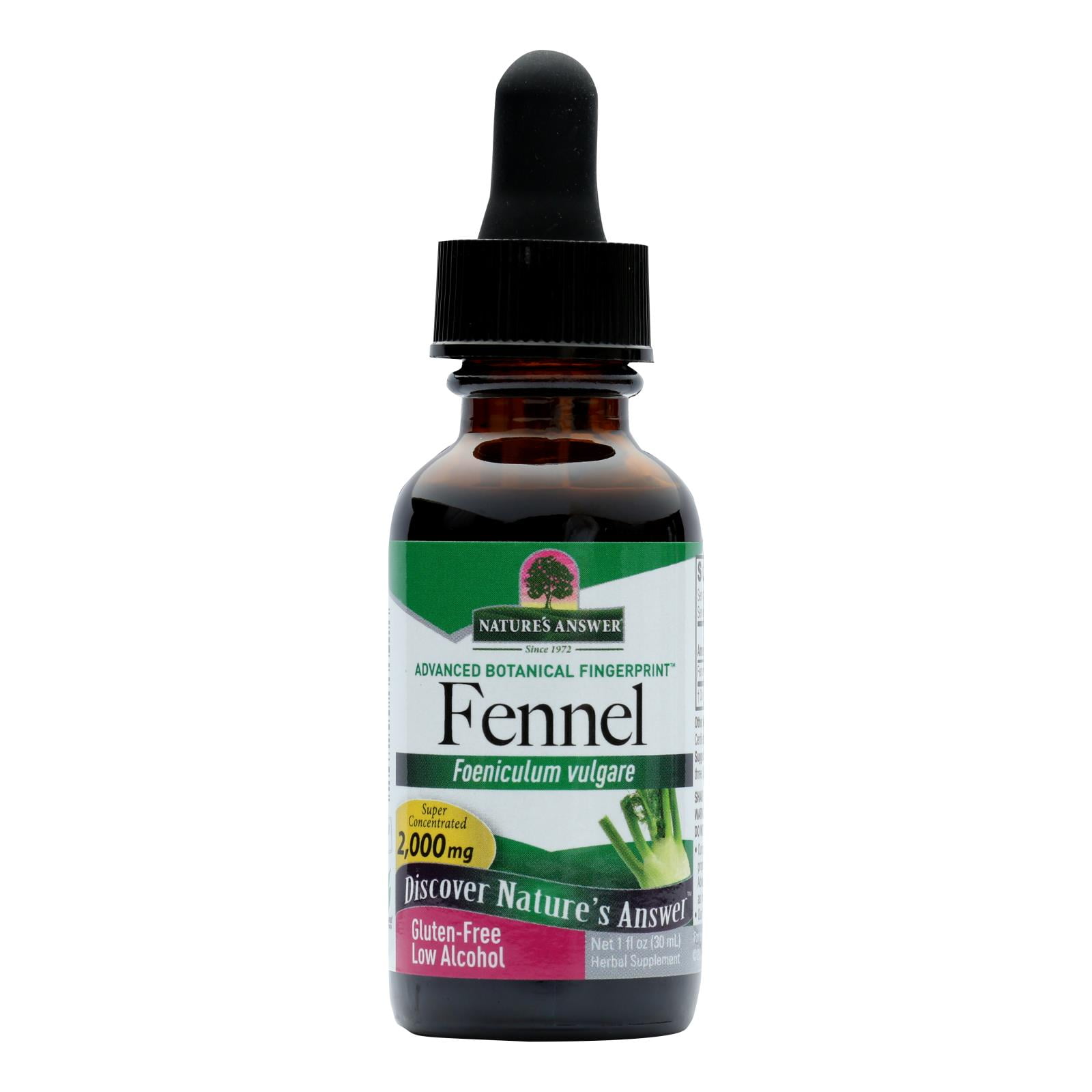Nature's Answer Fennel Seed Organic Alcohol Herbal Supplement - 1 fl oz ...