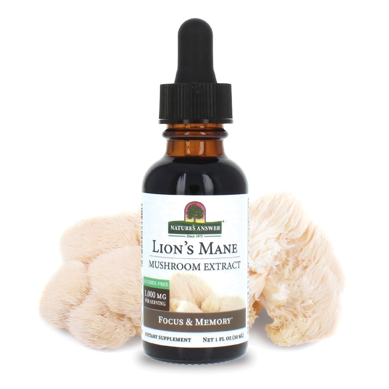 Nature's Answer Lion's Mane, Mushroom Extract, Alcohol Free, 1 Fl Oz ...