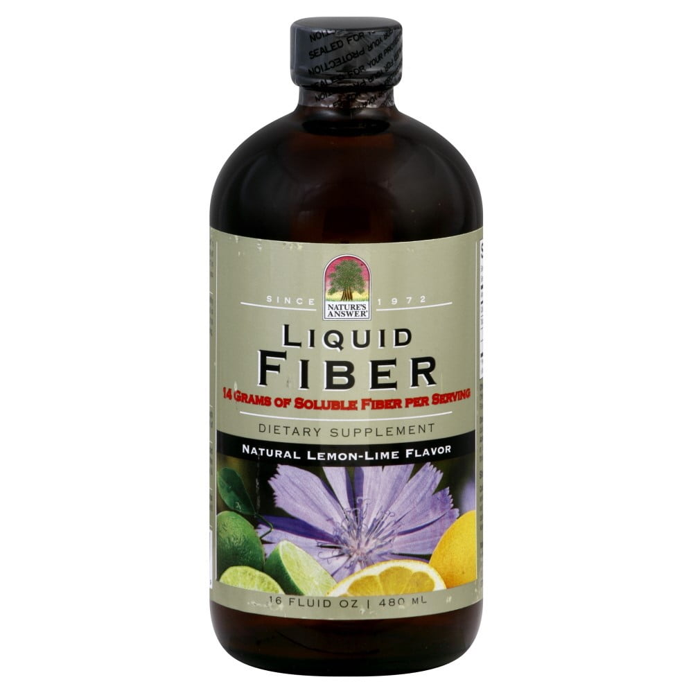 Nature's Answer, Liquid Fiber, 16 Ounce, Lemon Lime Flavor - Walmart.com