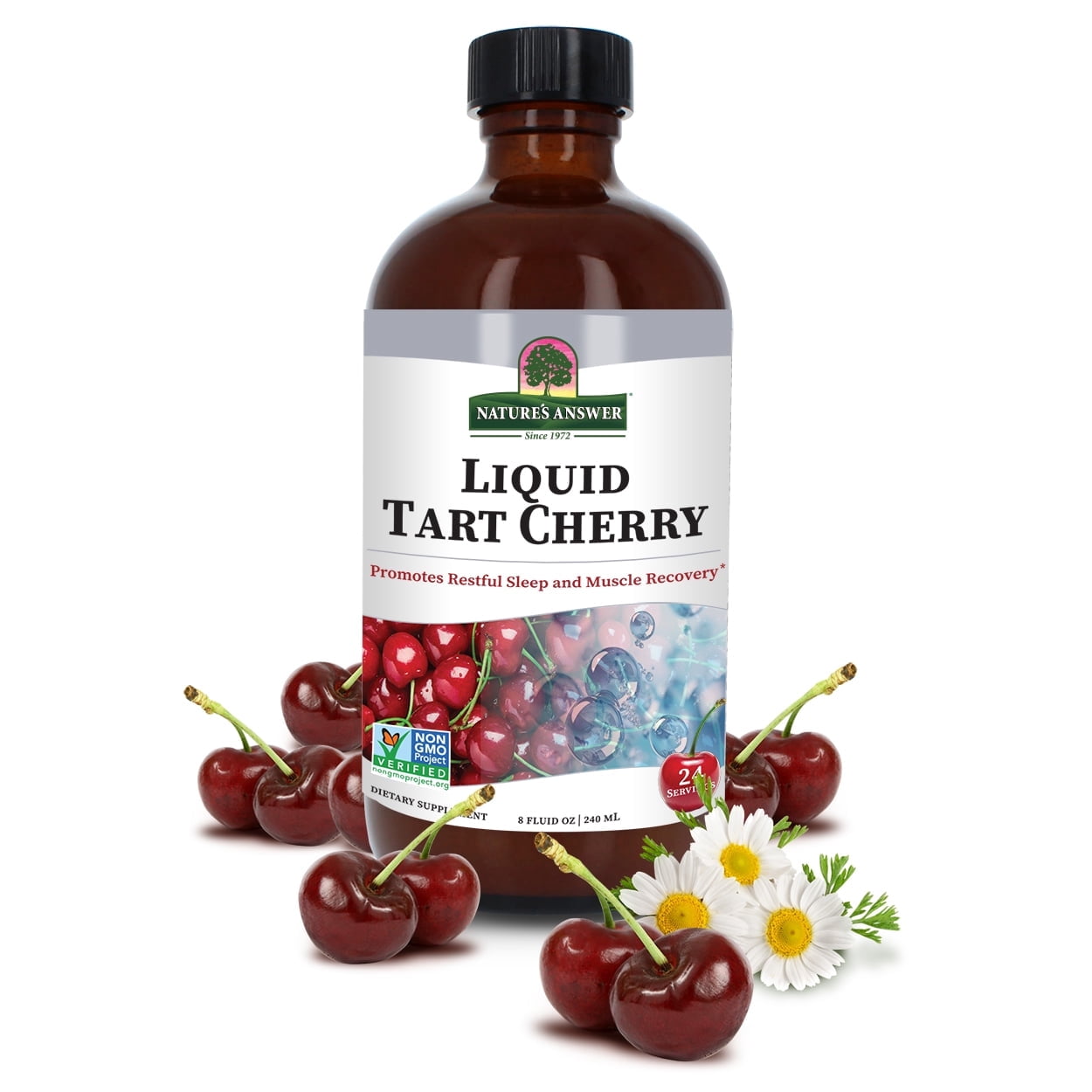 Nature's Answer Tart Cherry Liquid, 8 Oz - Recovery & Sleep, Vegan, Non ...