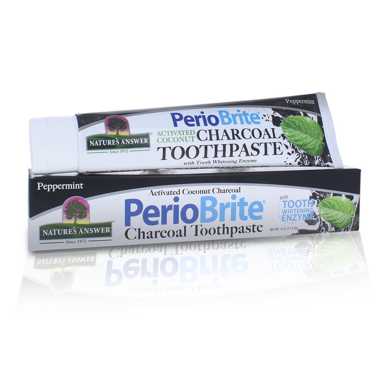 Nature’s Answer Periobrite Activated Charcoal Toothpaste, Peppermint, 4 ...