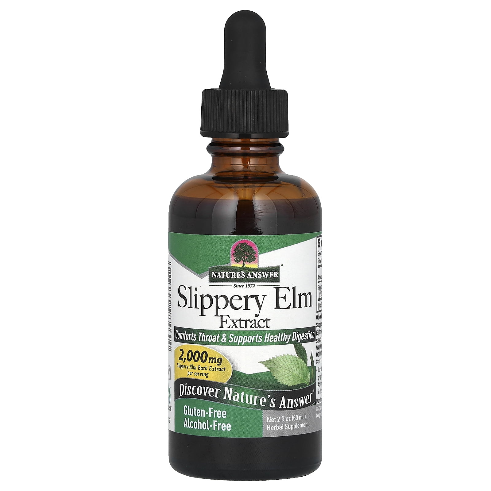 Nature's Answer Slippery Elm Extract, Alcohol-Free , 2,000 mg , 2 fl oz (60 ml) - Walmart.com