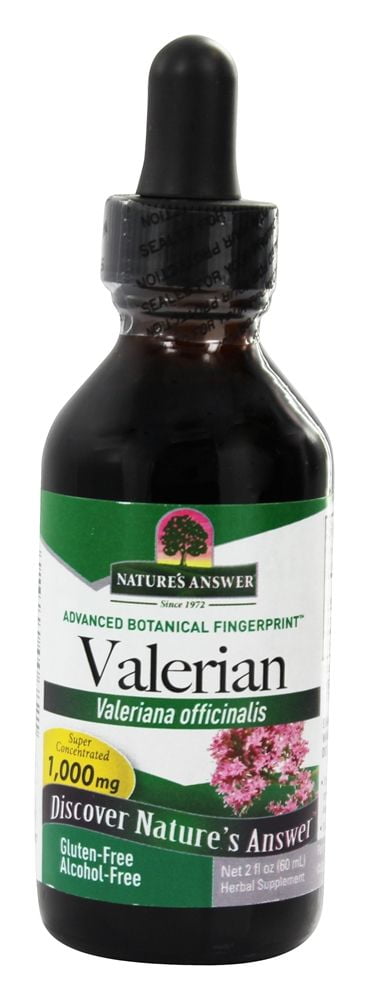 Nature's Answer - Valerian Root Extract Liquid Drops, Alcohol Free ...