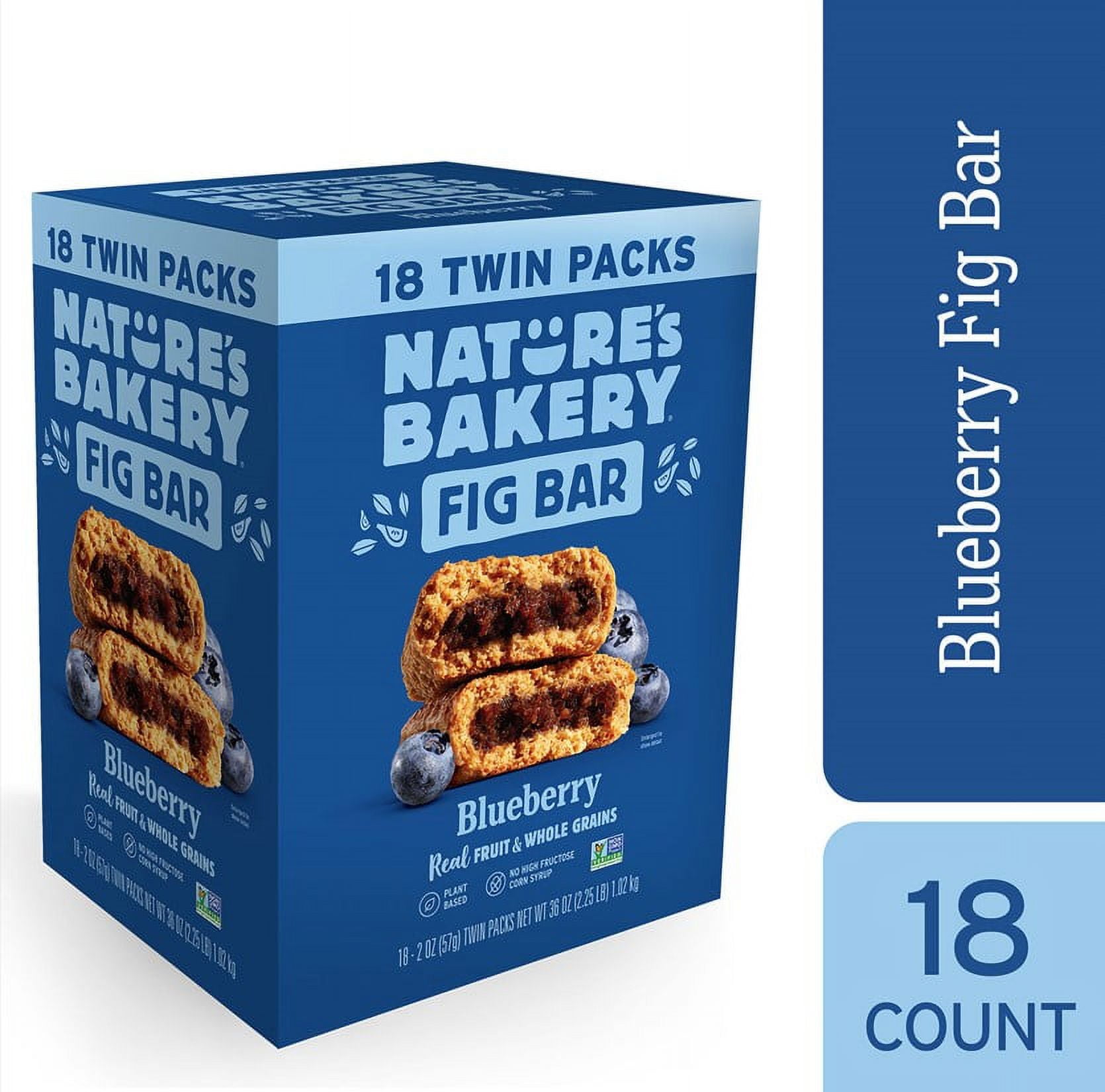 Nature’s Bakery Chewy Gluten-Free Blueberry Fig Bar, 2 oz, 18 Count ...