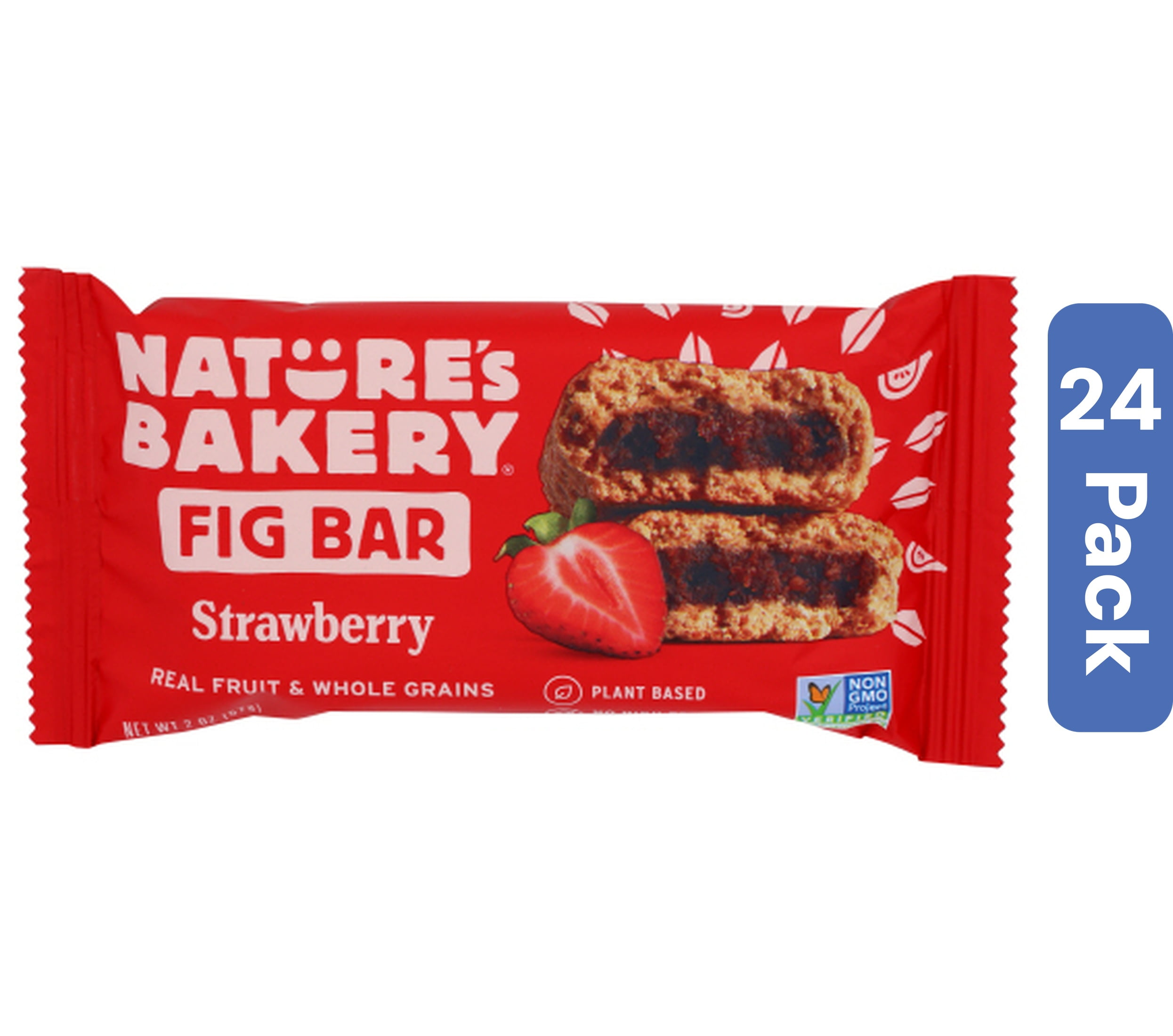 Nature's Bakery Fig Bar Whole Wheat Strawberry 12 Ct 2 oz (Pack of 24 ...
