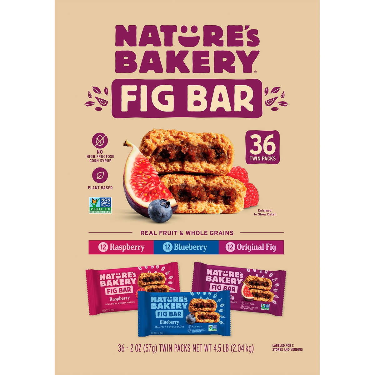 Nature's Bakery Fig Bars, Variety Pack, 2 oz., 36-count - Walmart.com