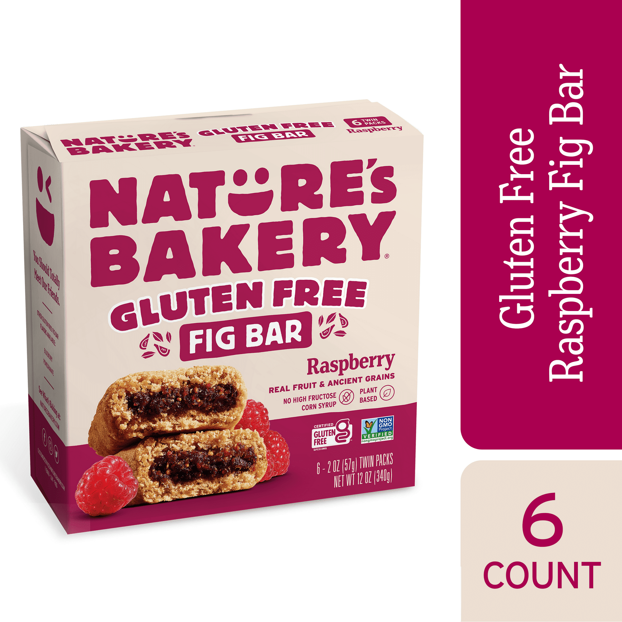 Nature's Bakery Gluten Free, Raspberry Fig Bars, 6 Twin Packs, 2 Oz ...