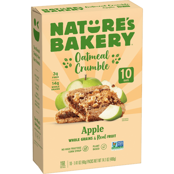 Nature's Bakery Oatmeal Crumble BCF26 Bars, Raspberry Lemon, Real Fruit ...