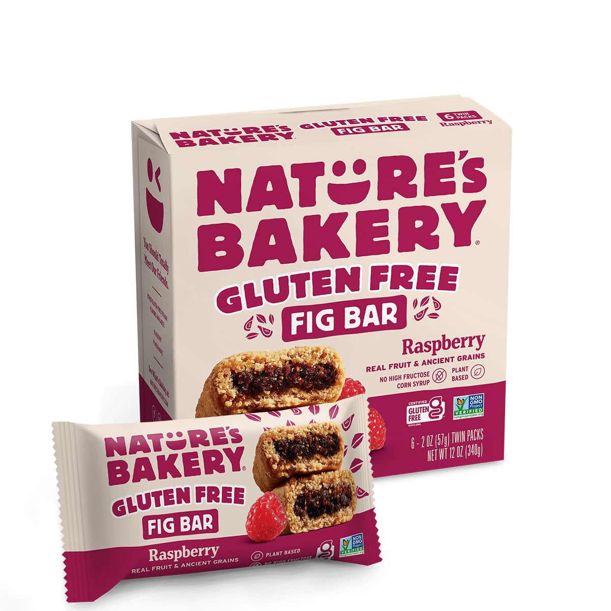 Nature's Bakery Raspberry Fig OIF8 Bar, 6 Count, 2 Ounce - Walmart.com