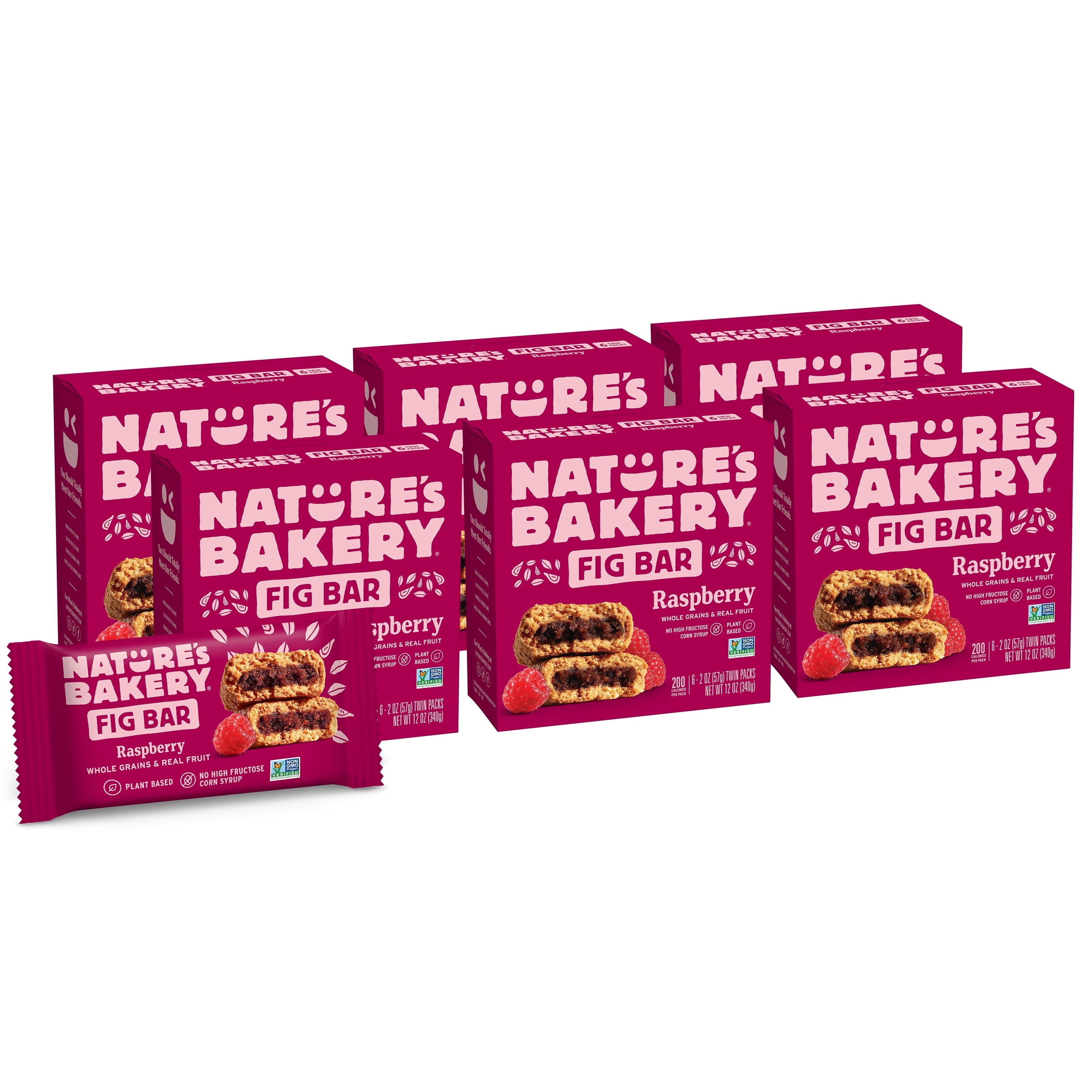 Nature's Bakery Raspberry Fig Bars, 2 oz Snack Bars (36 Ct), Plant ...