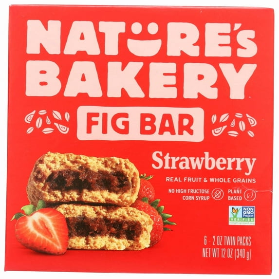 Nature's Bakery Strawberry Fig Bars, Soft-Baked, Dairy-Free, Vegan, Non-GMO Snack Bars, 2 oz (36 ...