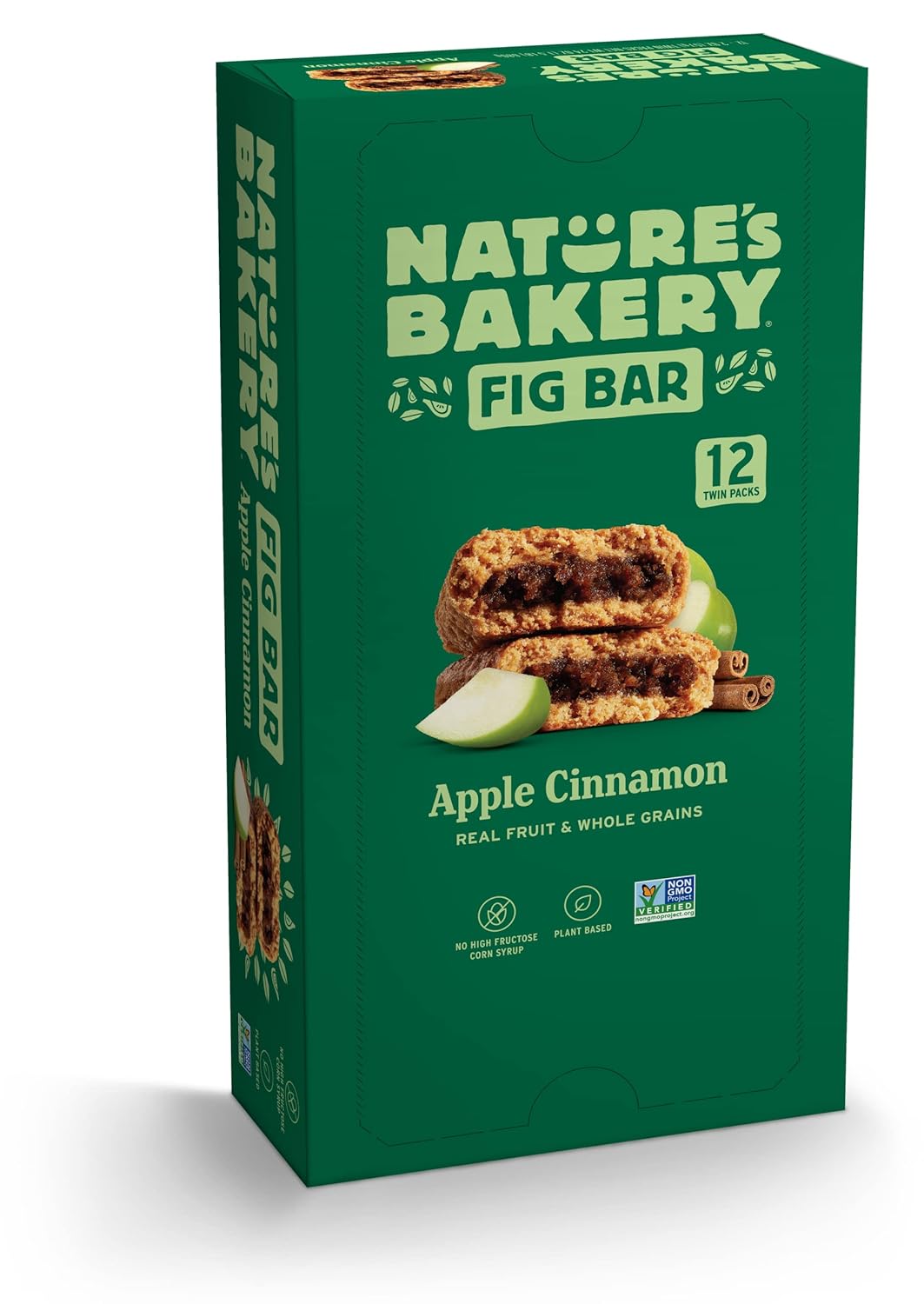 Nature's Bakery Whole Wheat Fig Bars, Apple Cinnamon, Real Fruit, Vegan ...