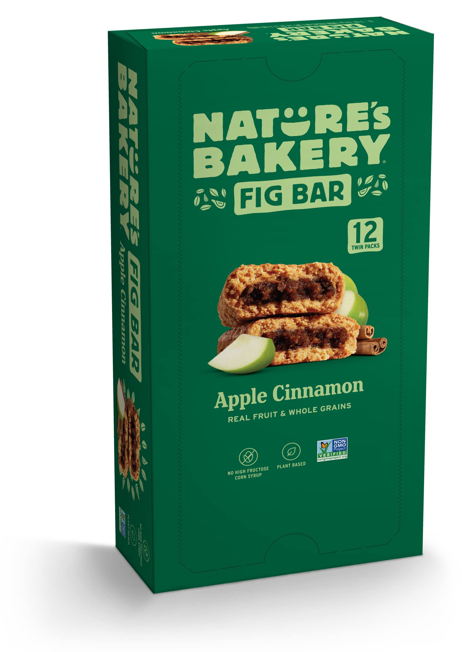 Nature's Bakery Whole Wheat Fig Bars, Apple Cinnamon, Vegan, Non-GMO ...