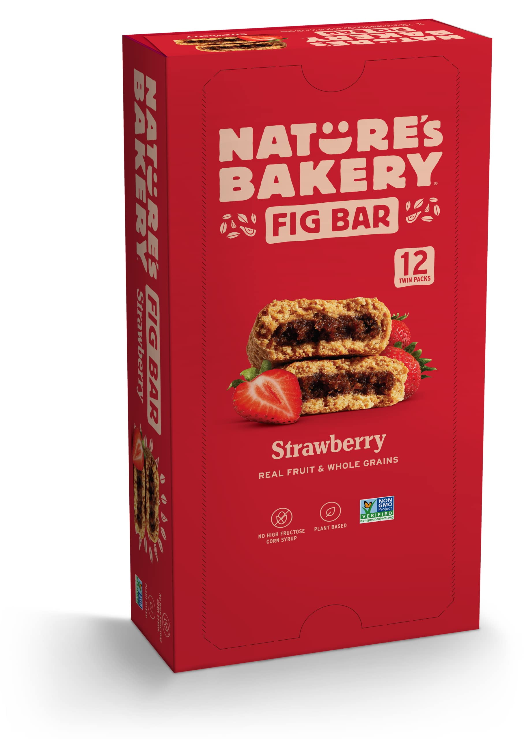 Nature's Bakery Whole Wheat Fig Bars, Real Fruit, Strawberry, 12 Twin ...